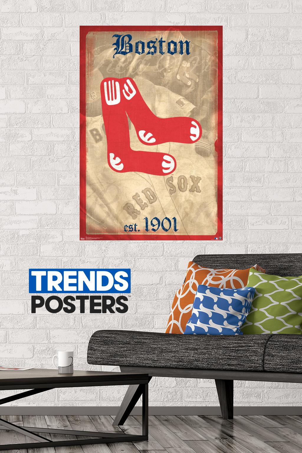 MLB Boston Red Sox - Retro Logo Poster | eBay